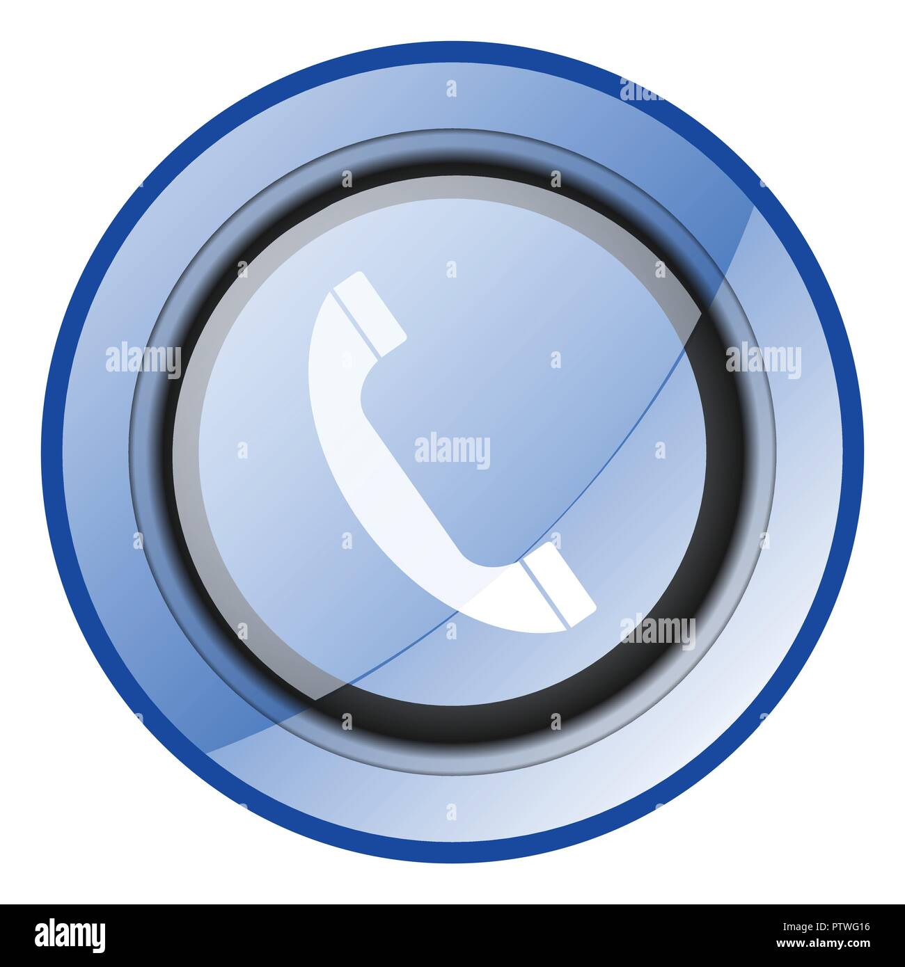 Phone icon. Call vector sign. Contact internet button isolated on white ...