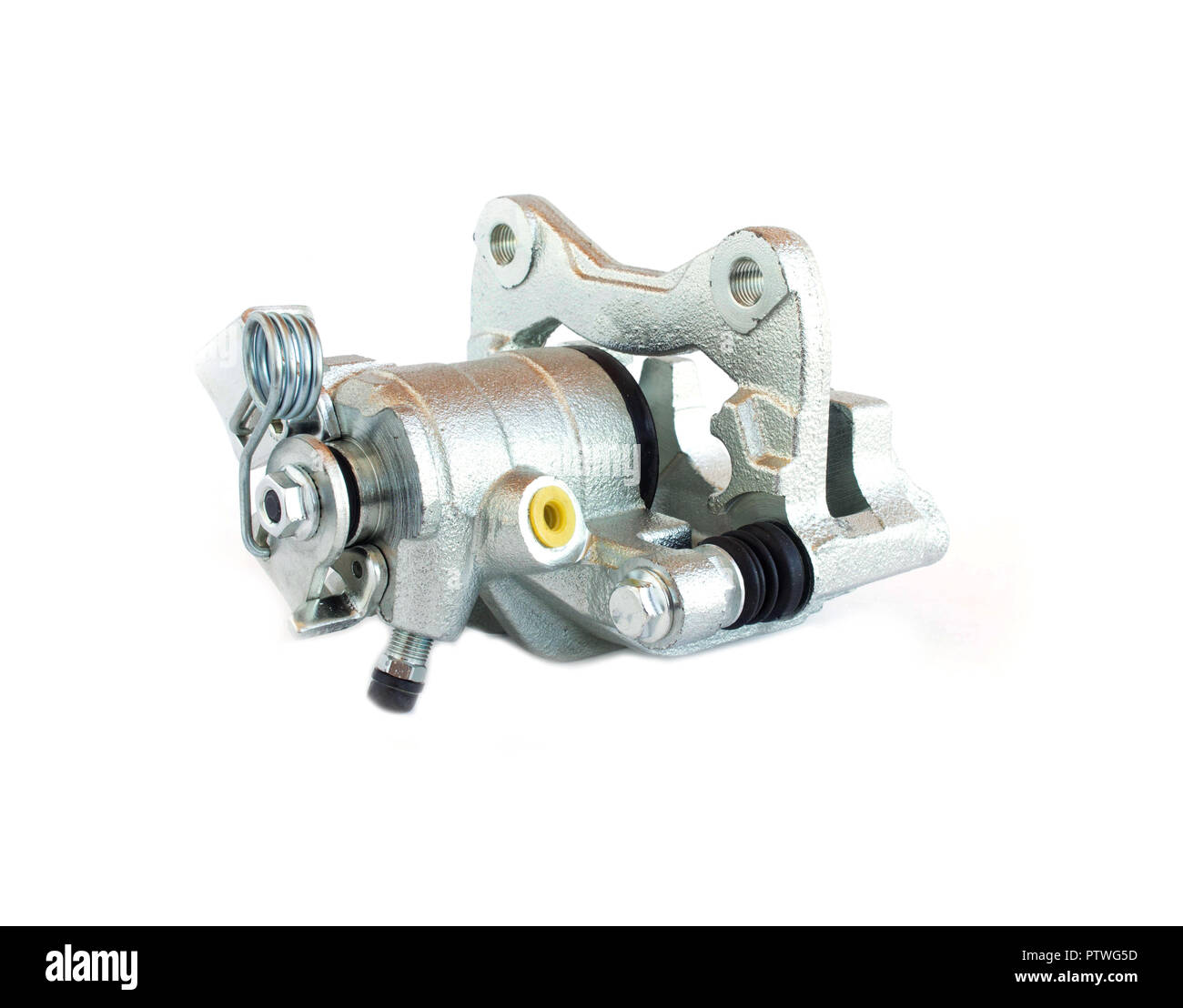 Car brake caliper on white background, isolate Stock Photo - Alamy