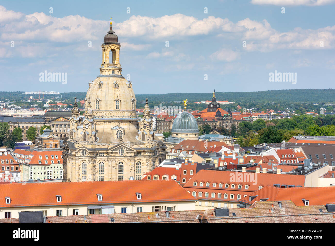 Frauenkirche dresden aerial hi-res stock photography and images - Alamy