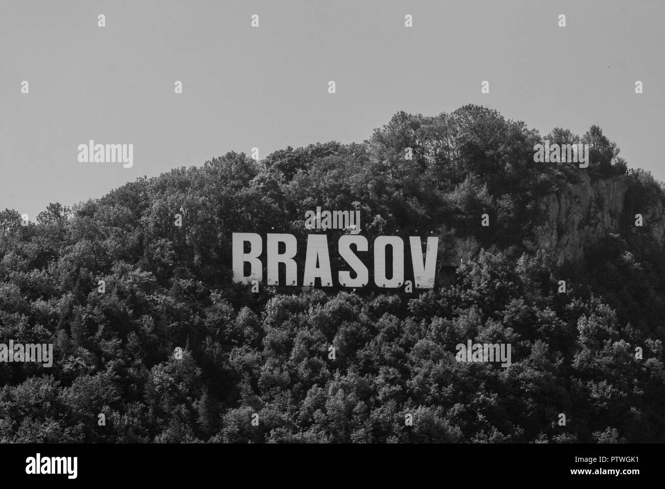 Brasov sign on the Tampa mountain in Brasov, Romania Stock Photo - Alamy