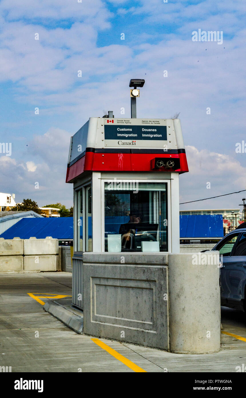 The Customs Kiosk at the ferry terminal in Victoria, Vancouver Island ...