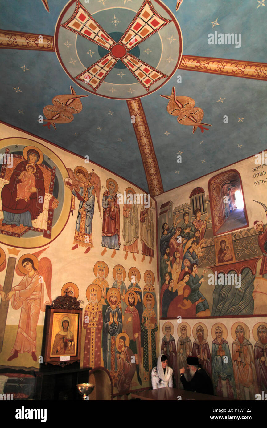 Georgia, Tbilisi, Jvaris Mama Church, Georgian Orthodox, interior Stock ...