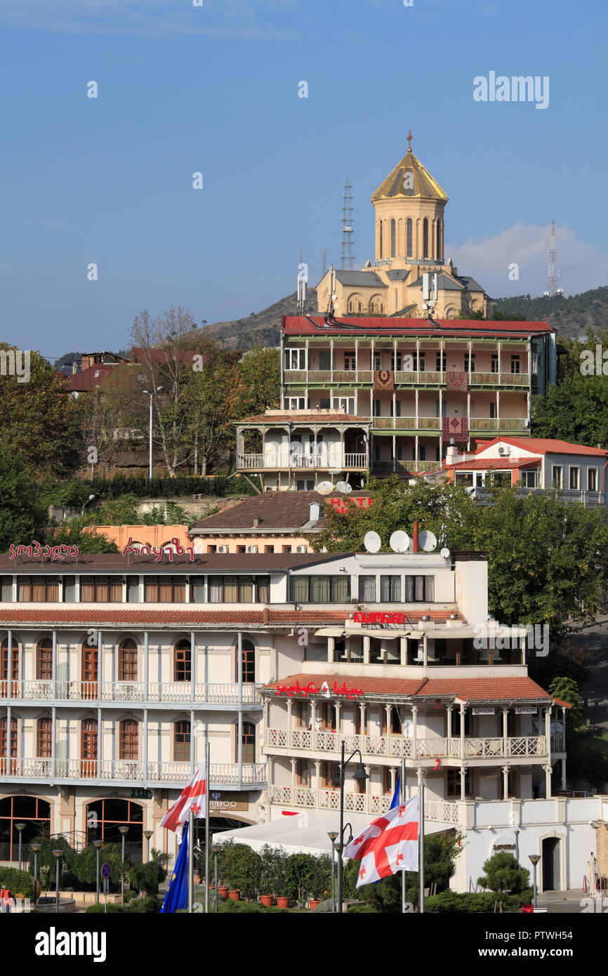 Georgia, Tbilisi, skyline, traditional architecture Stock Photo - Alamy