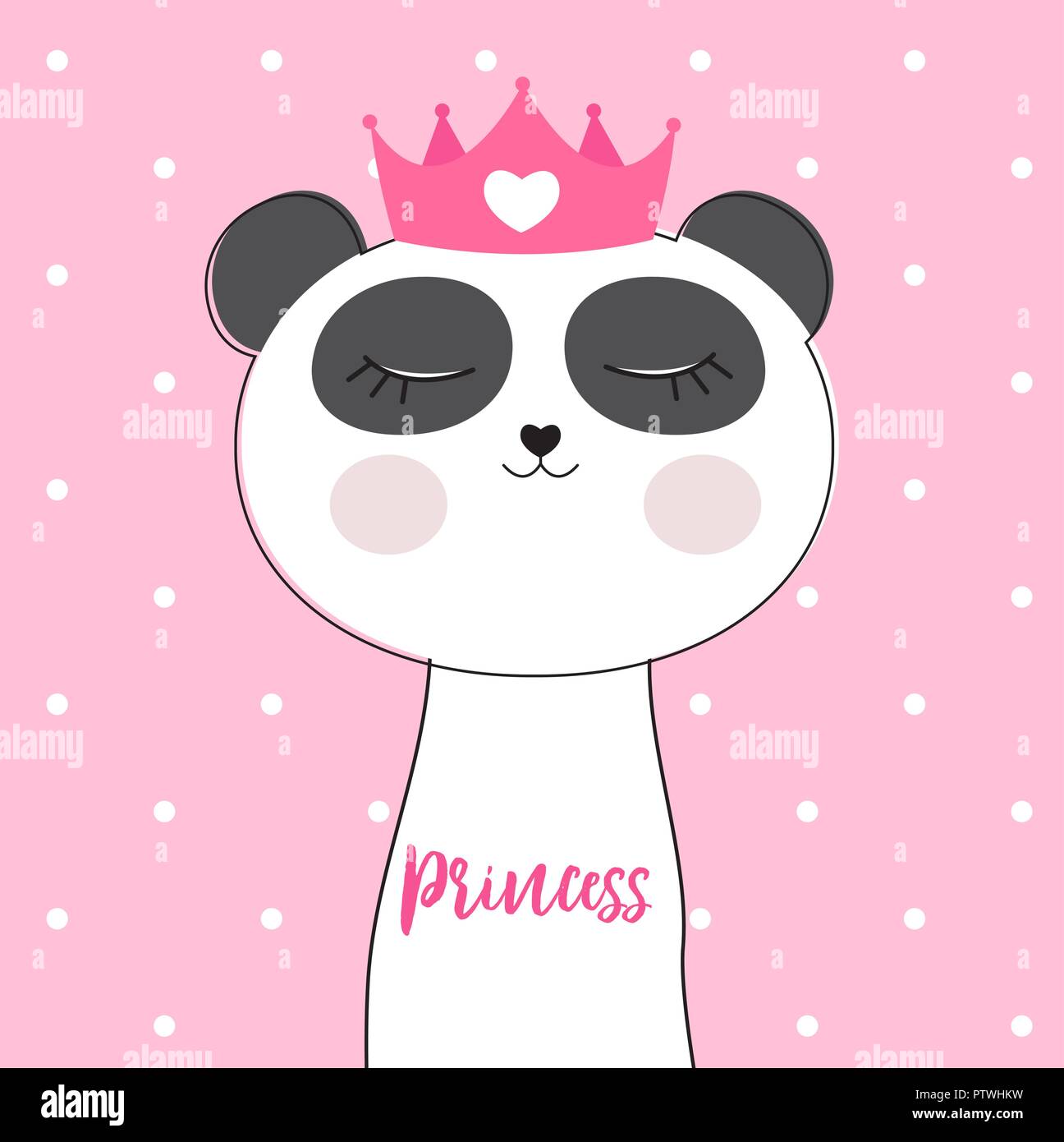 Cute panda girl cartoon hi-res stock photography and images - Alamy