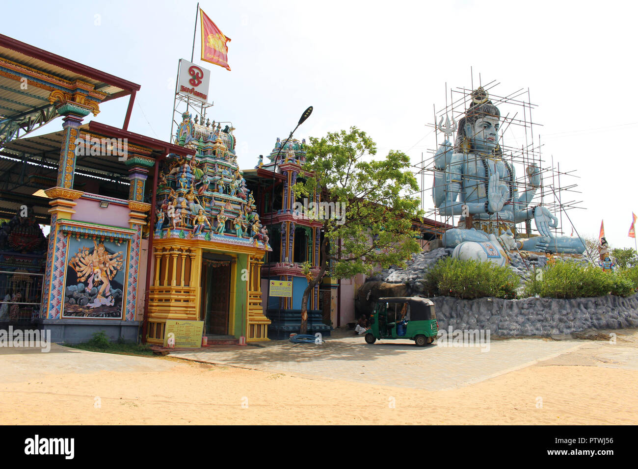 The Hindu Temple Koneswaram Kovil around Fort Frederick in Trincomalee. Taken in Sri Lanka ...