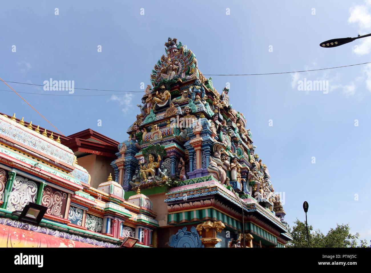 The Hindu Temple Koneswaram Kovil around Fort Frederick in Trincomalee. Taken in Sri Lanka ...