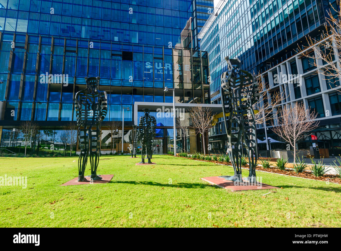Koorden Sculptures in Kings Square, Perth, Western Australia Stock ...