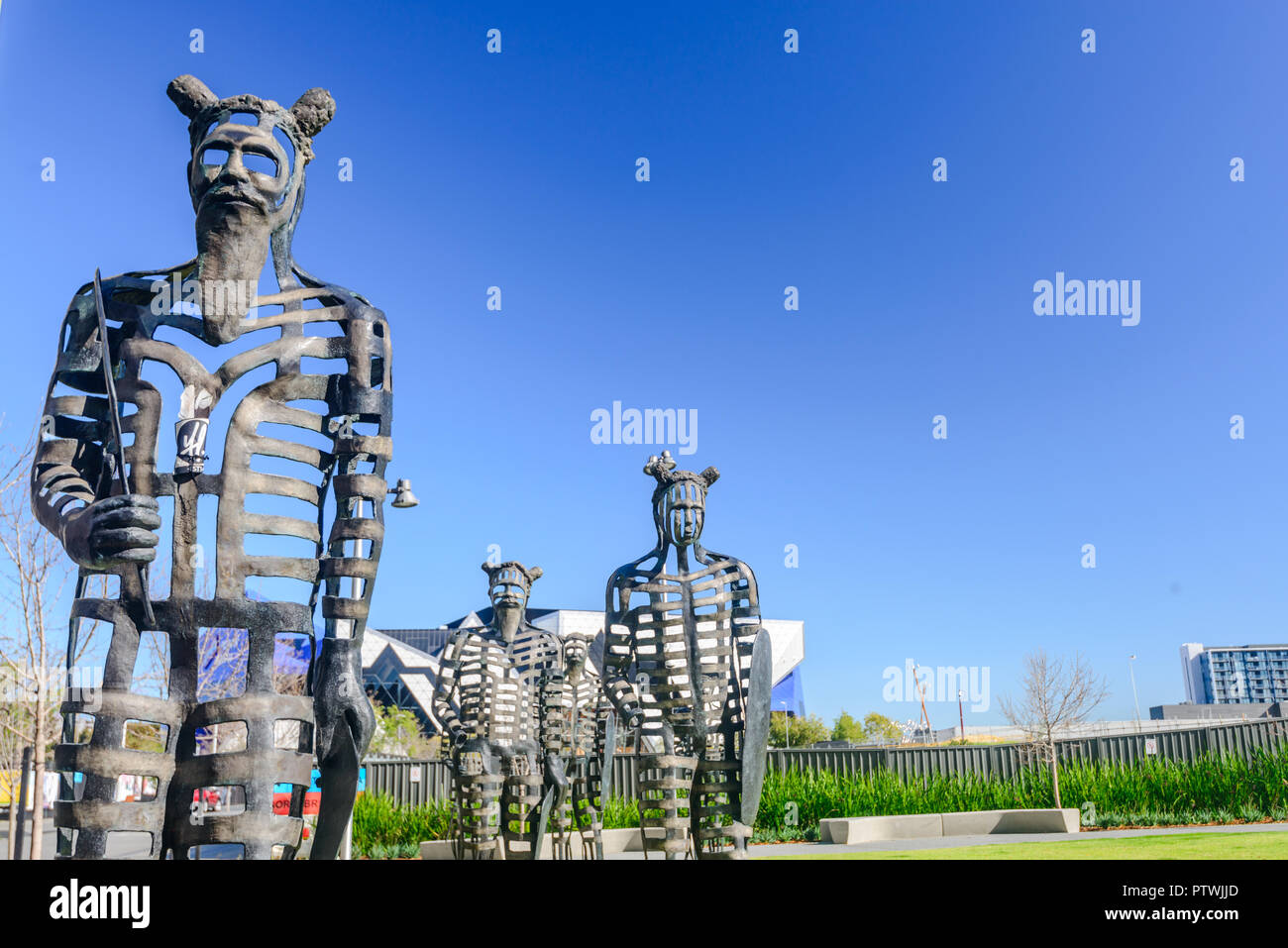 Koorden Sculptures in Kings Square, Perth, Western Australia Stock ...
