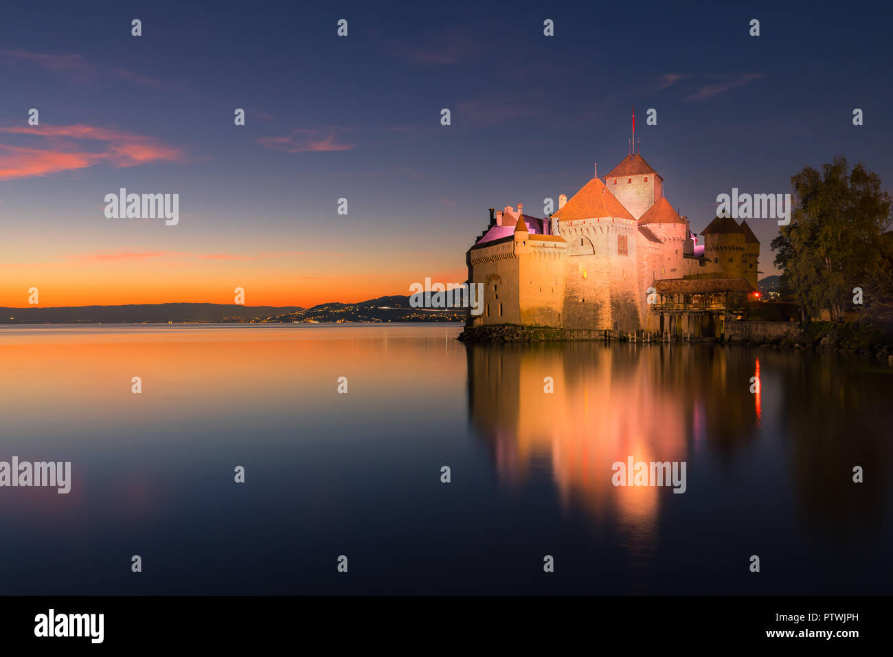 Chillon Castle (French: Château de Chillon) is an island castle located ...
