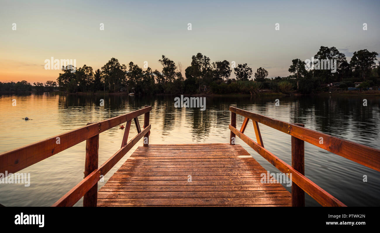 Wooden platform over water hi-res stock photography and images - Alamy