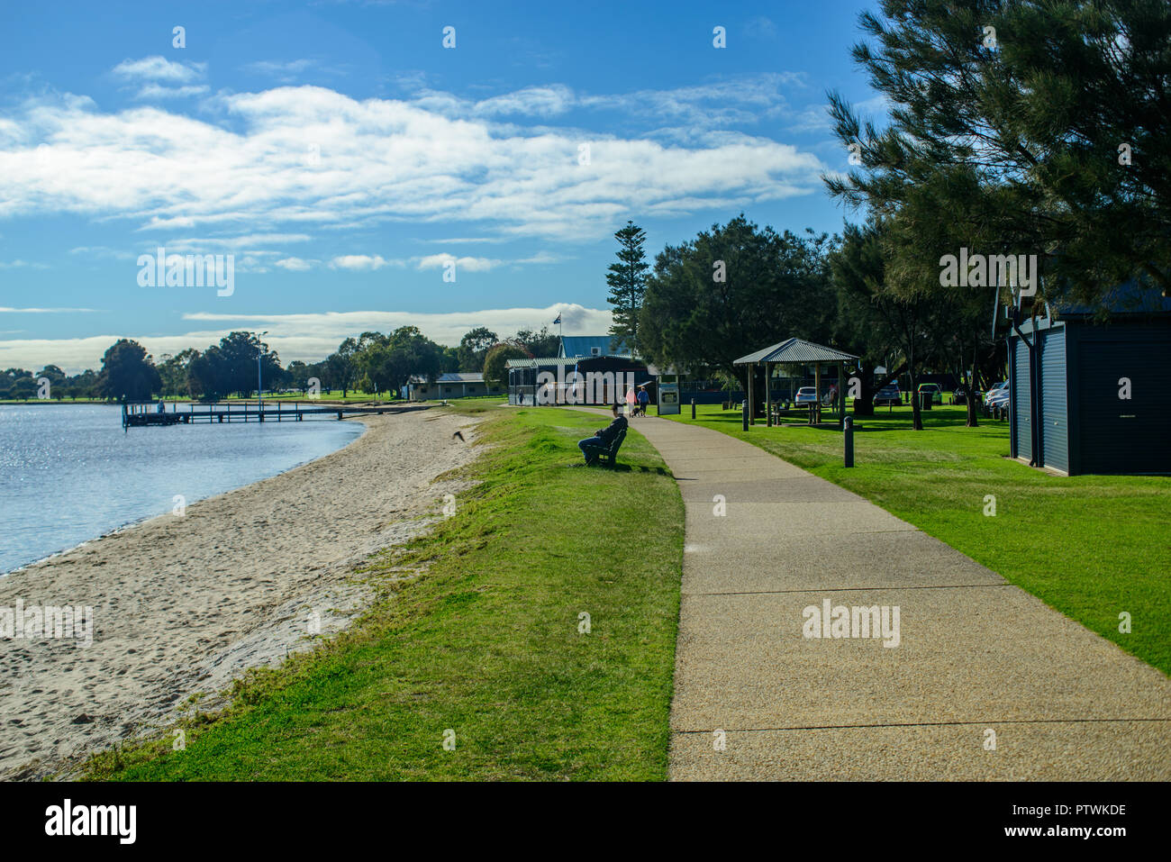 South Perth Foreshore. Swan River Stock Photo - Alamy
