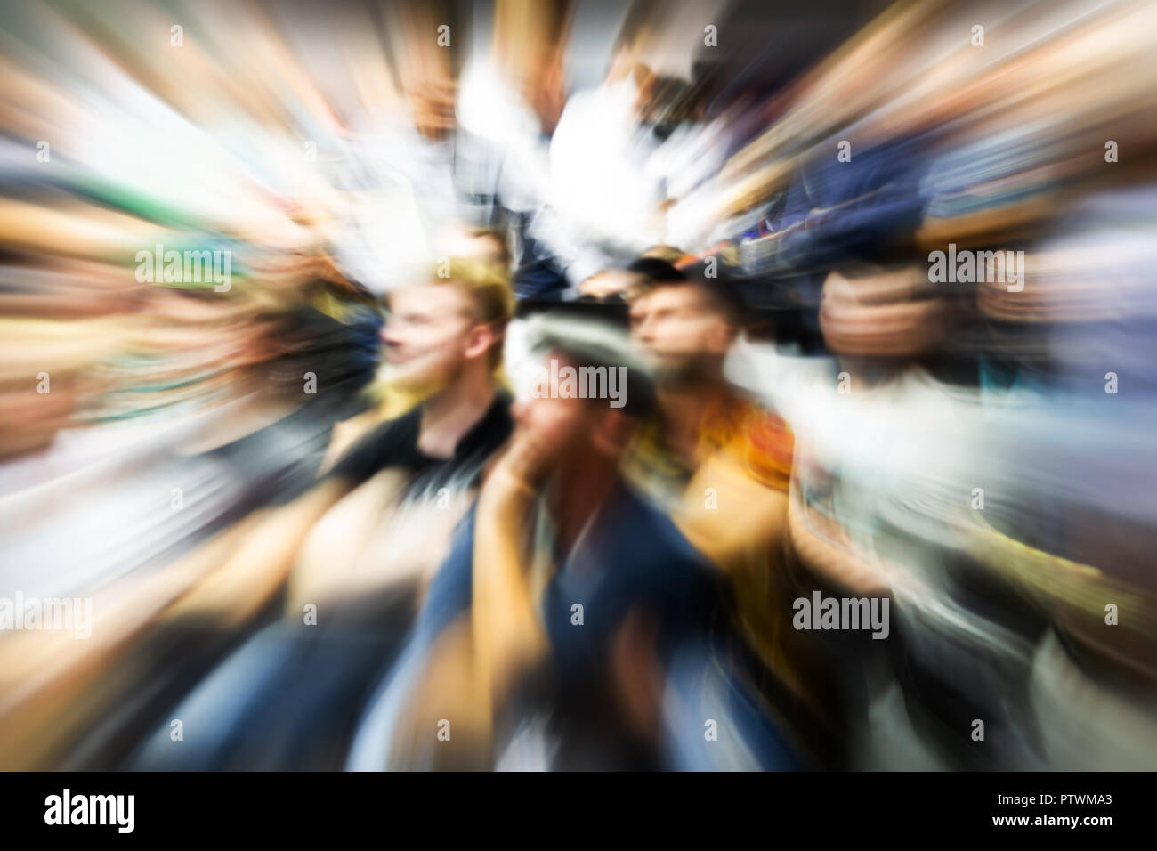 abstract picture of an audience with camera made zoom effect Stock ...