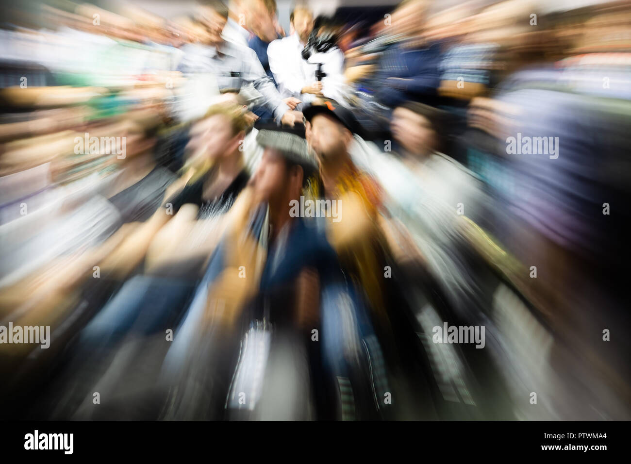 abstract picture of an audience with camera made zoom effect Stock ...