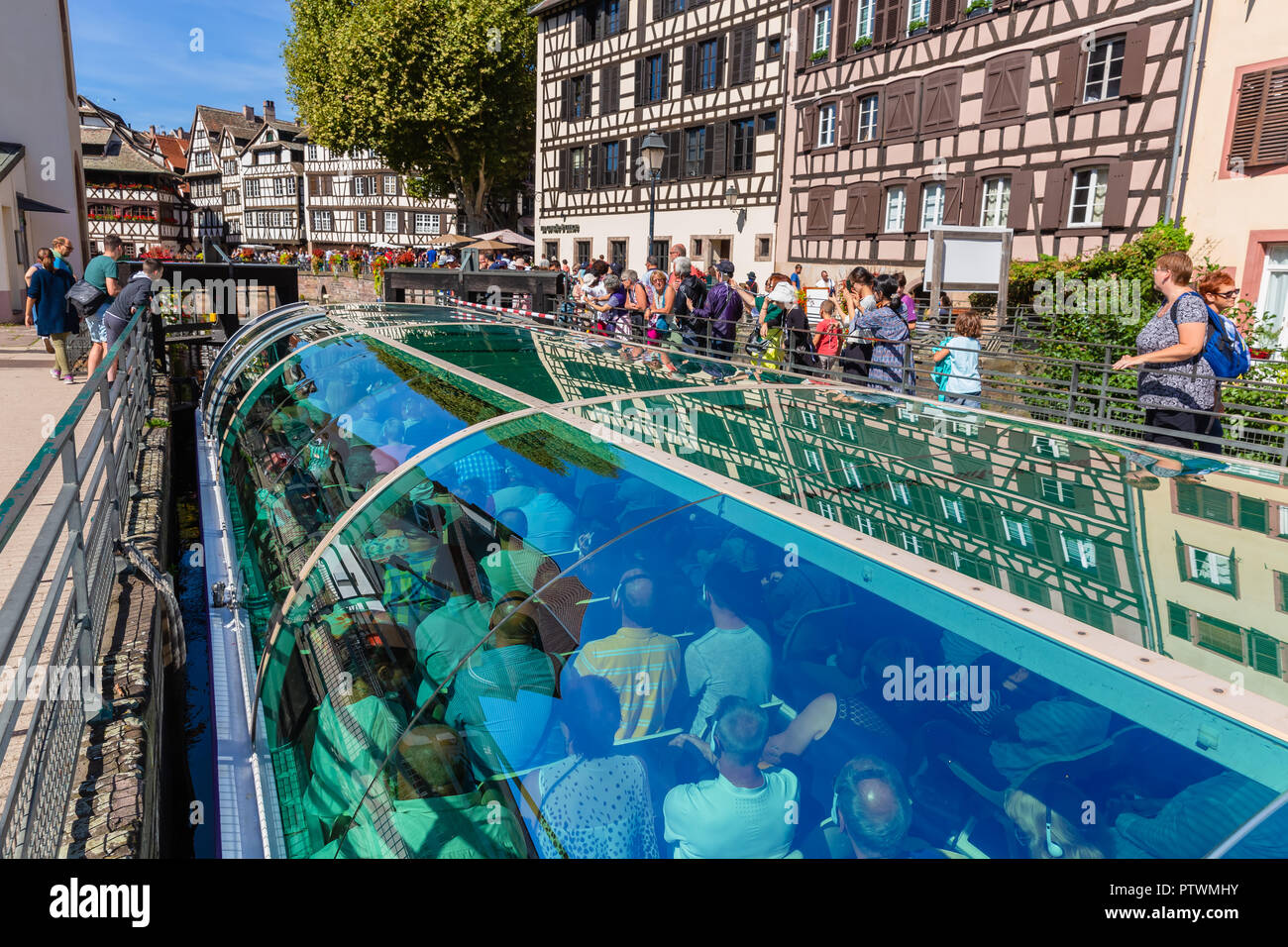 Strasbourg, France - September 09, 2018: view of the quarter La Petite ...