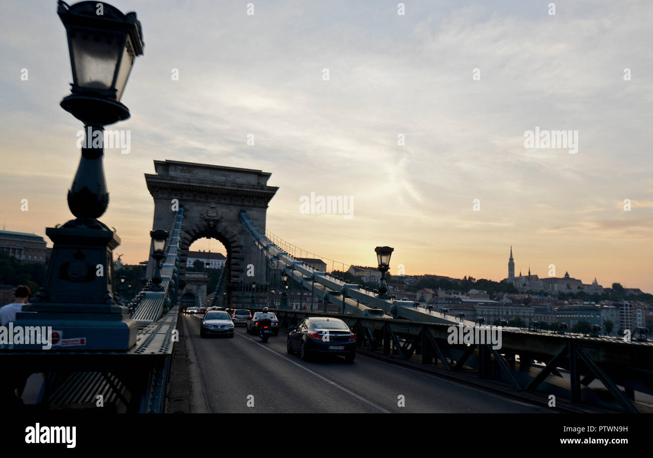 Széchenyi Chain Bridge, Budapest, Hungary Stock Photo - Alamy