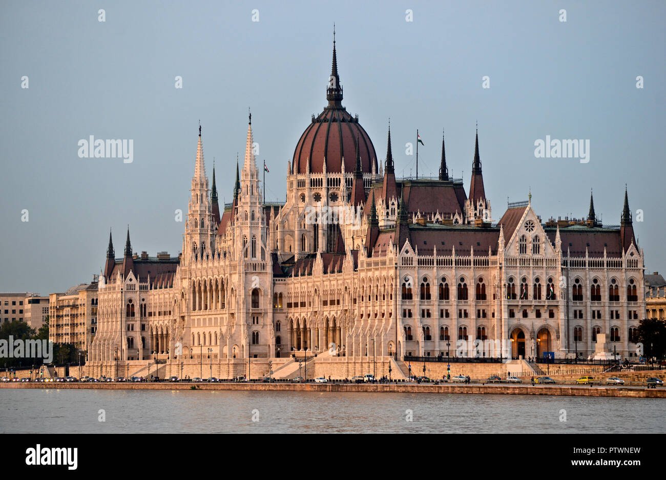Budapest: Hungarian Parliament Building at sunset. Hungary Stock Photo ...