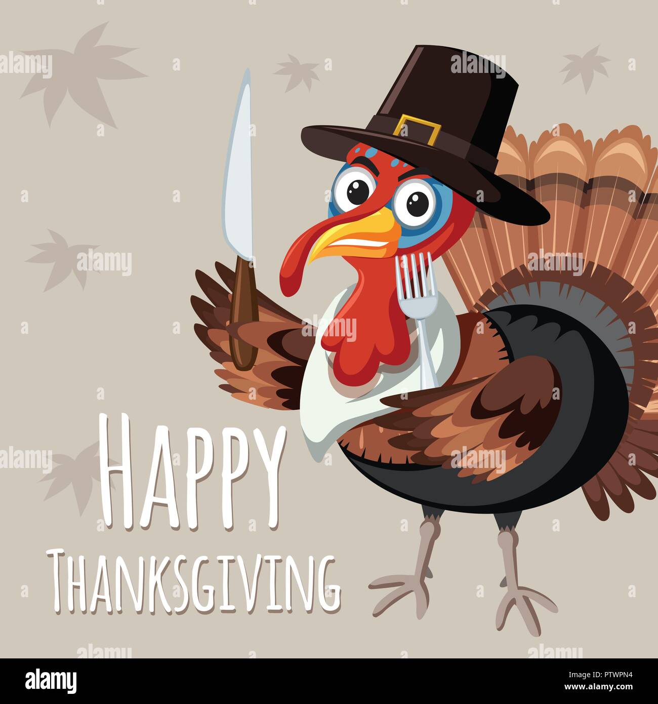 Turkey on thanksgiving template illustration Stock Vector Image & Art ...