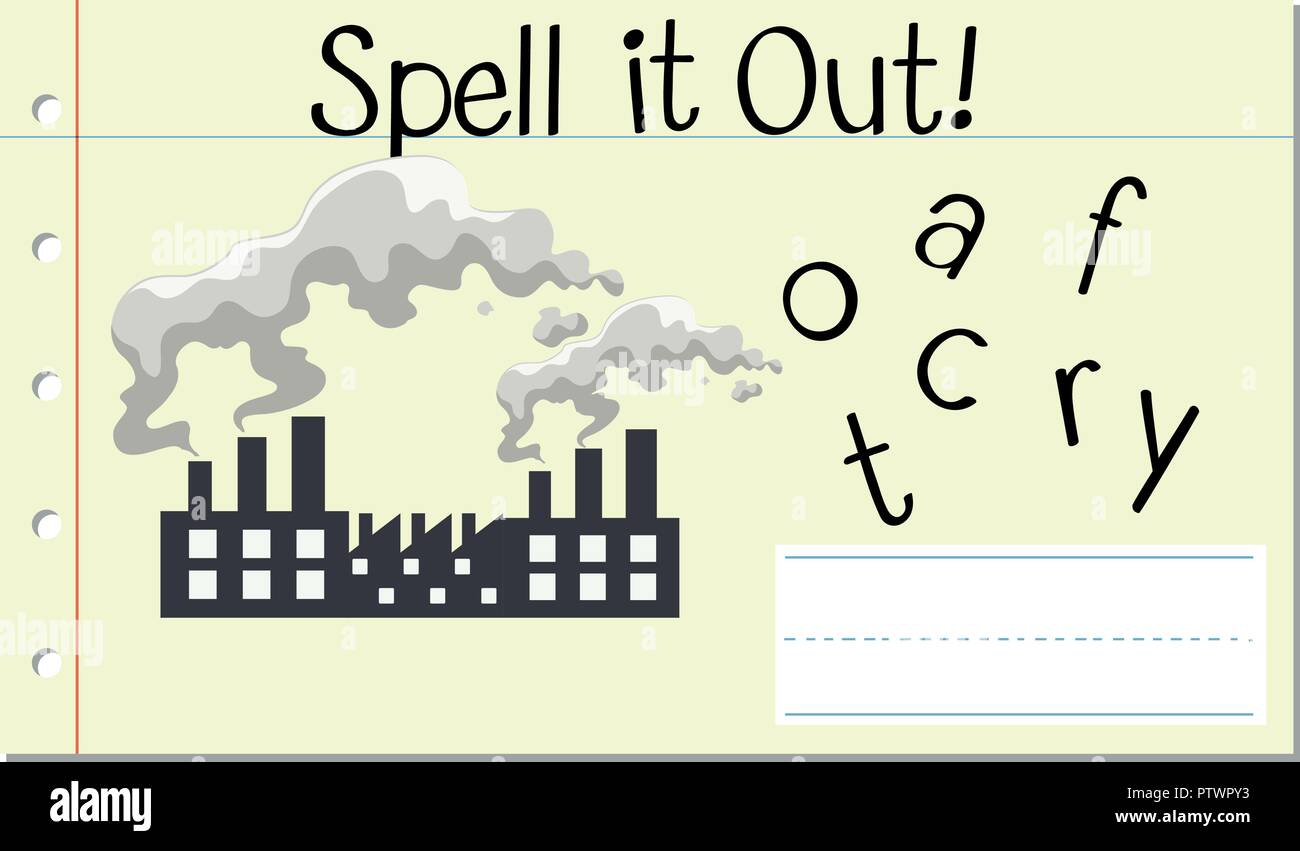 Spell English word factory illustration Stock Vector Image & Art - Alamy