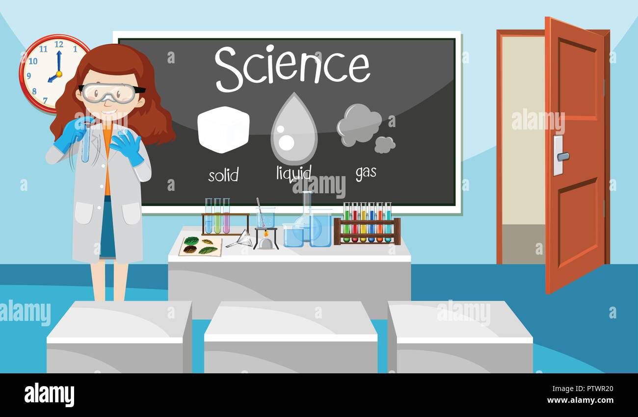 Teacher science class Stock Vector Images - Alamy