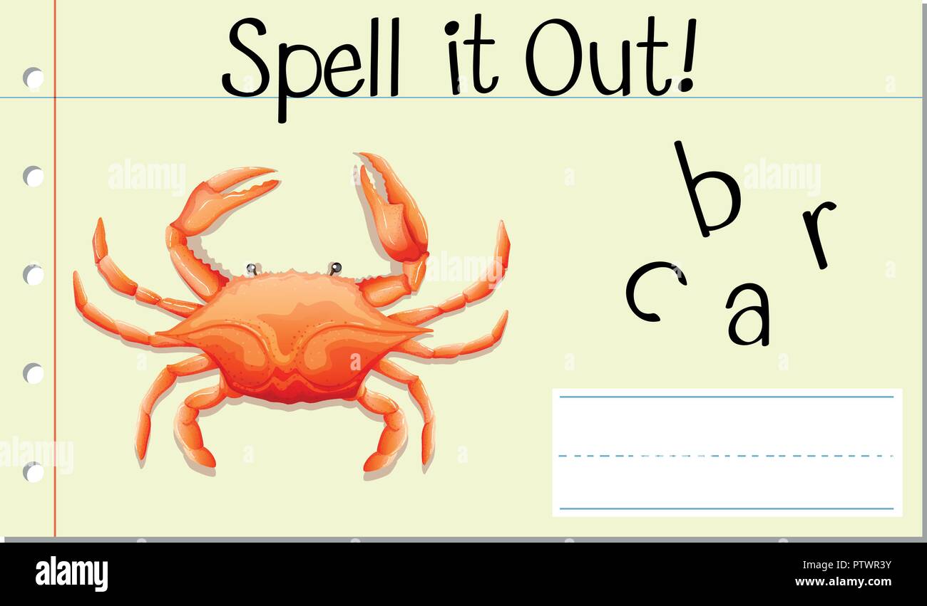 Crab word Stock Vector Images - Alamy