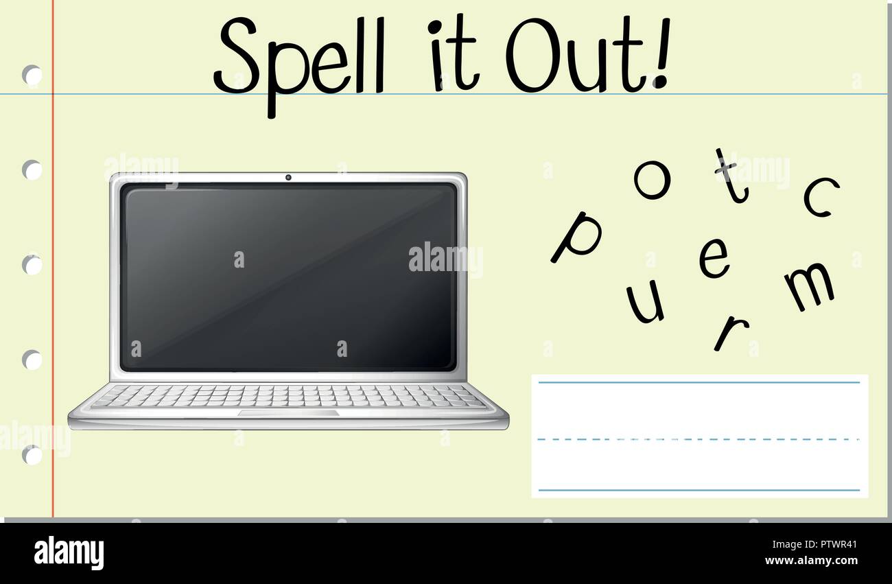 Learning english computer Stock Vector Images - Alamy