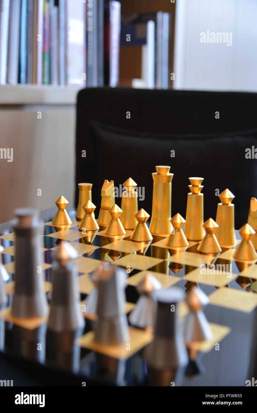 chess on a table Stock Photo - Alamy