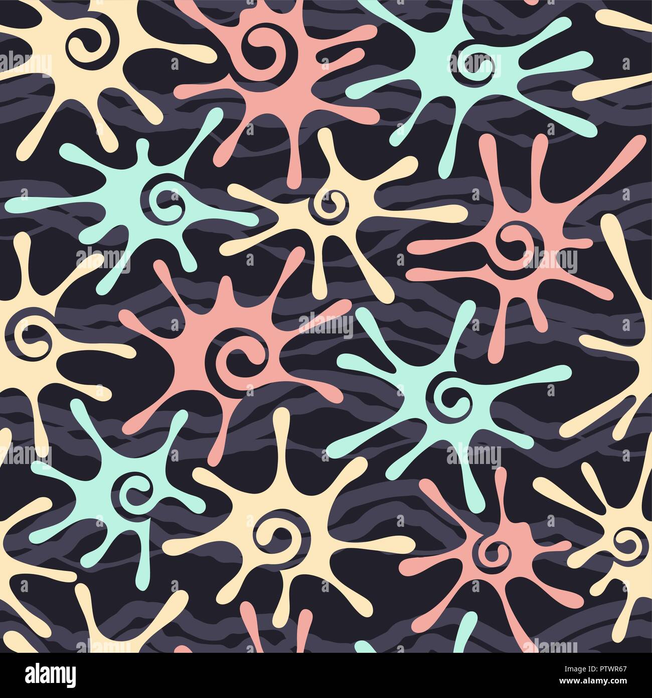 Abstract vector seamless pattern. Hand drawn background. Use for fabric ...