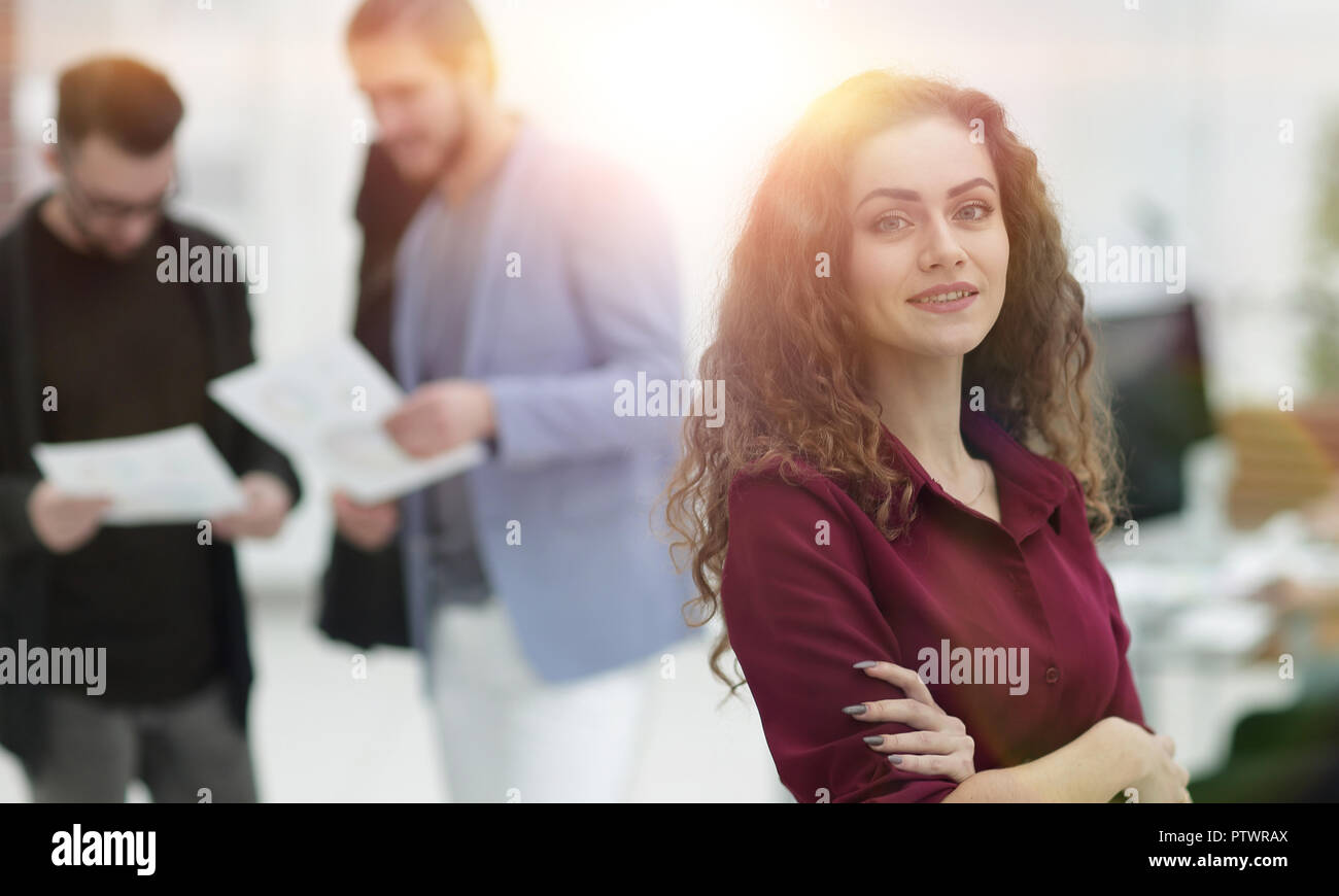 Fashion model standing designer clothing smiling hi-res stock ...