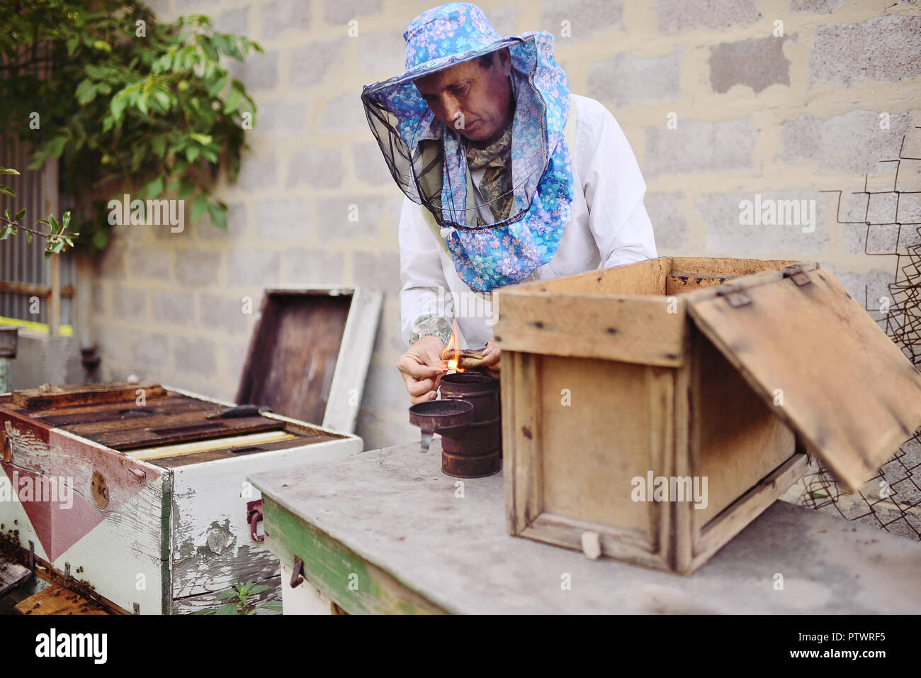 Insect net hat hi-res stock photography and images - Alamy