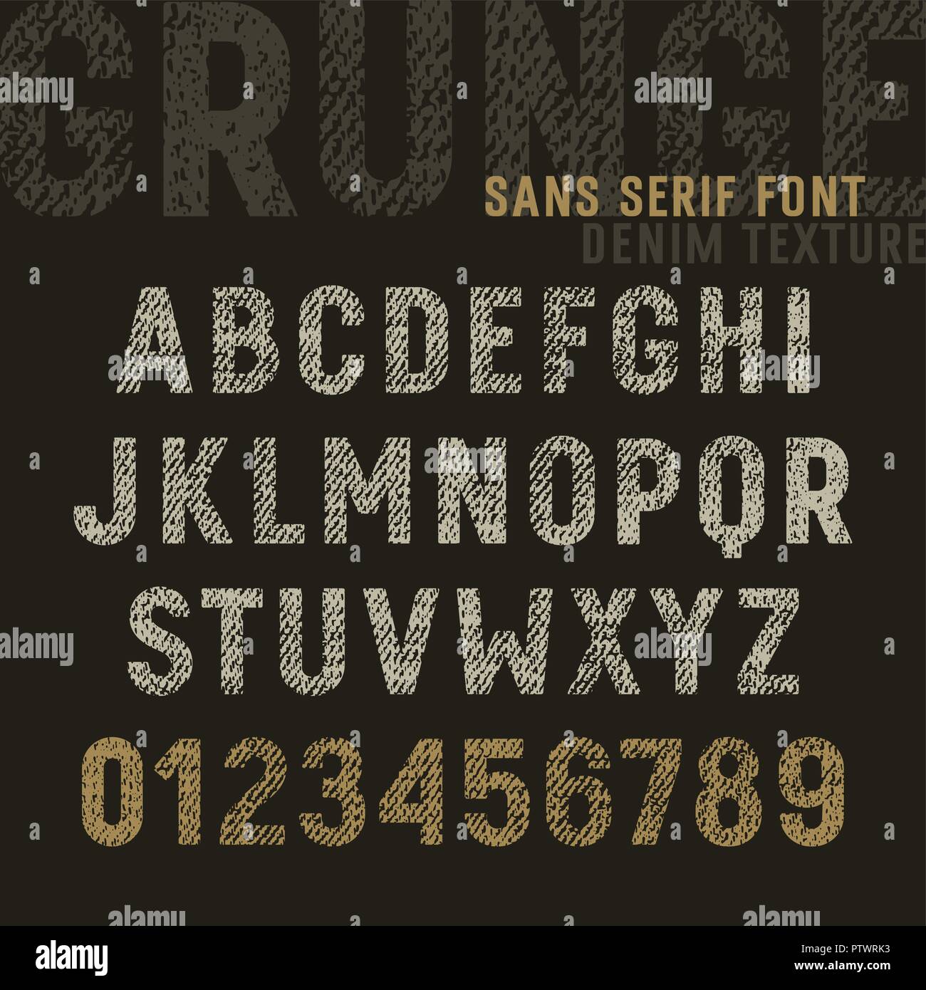 Set letters numbers made Stock Vector Images - Alamy