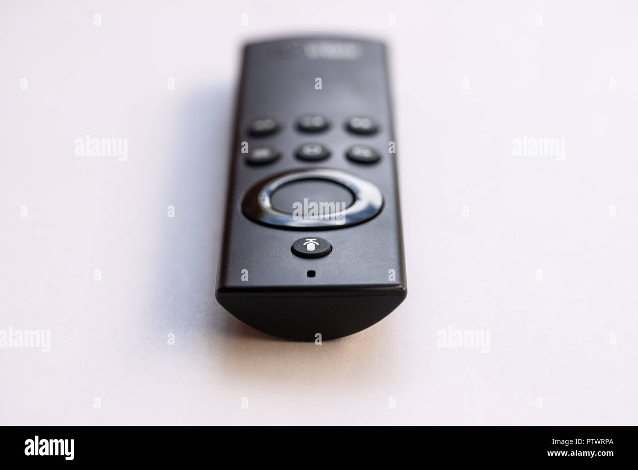 Isolated black tv remote control on white background Stock Photo - Alamy