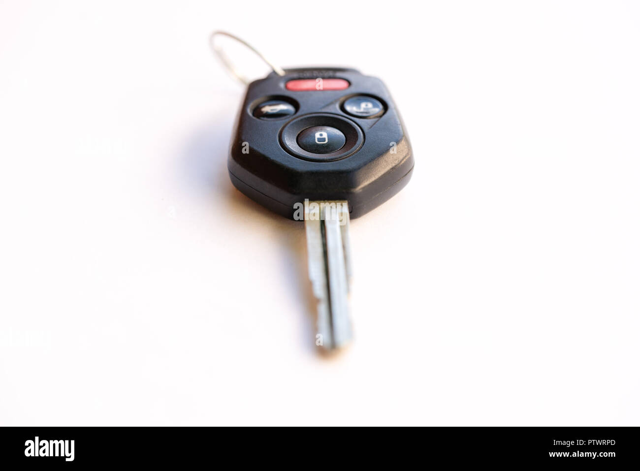 Isolated car key with a ring holder on a white background Stock Photo ...