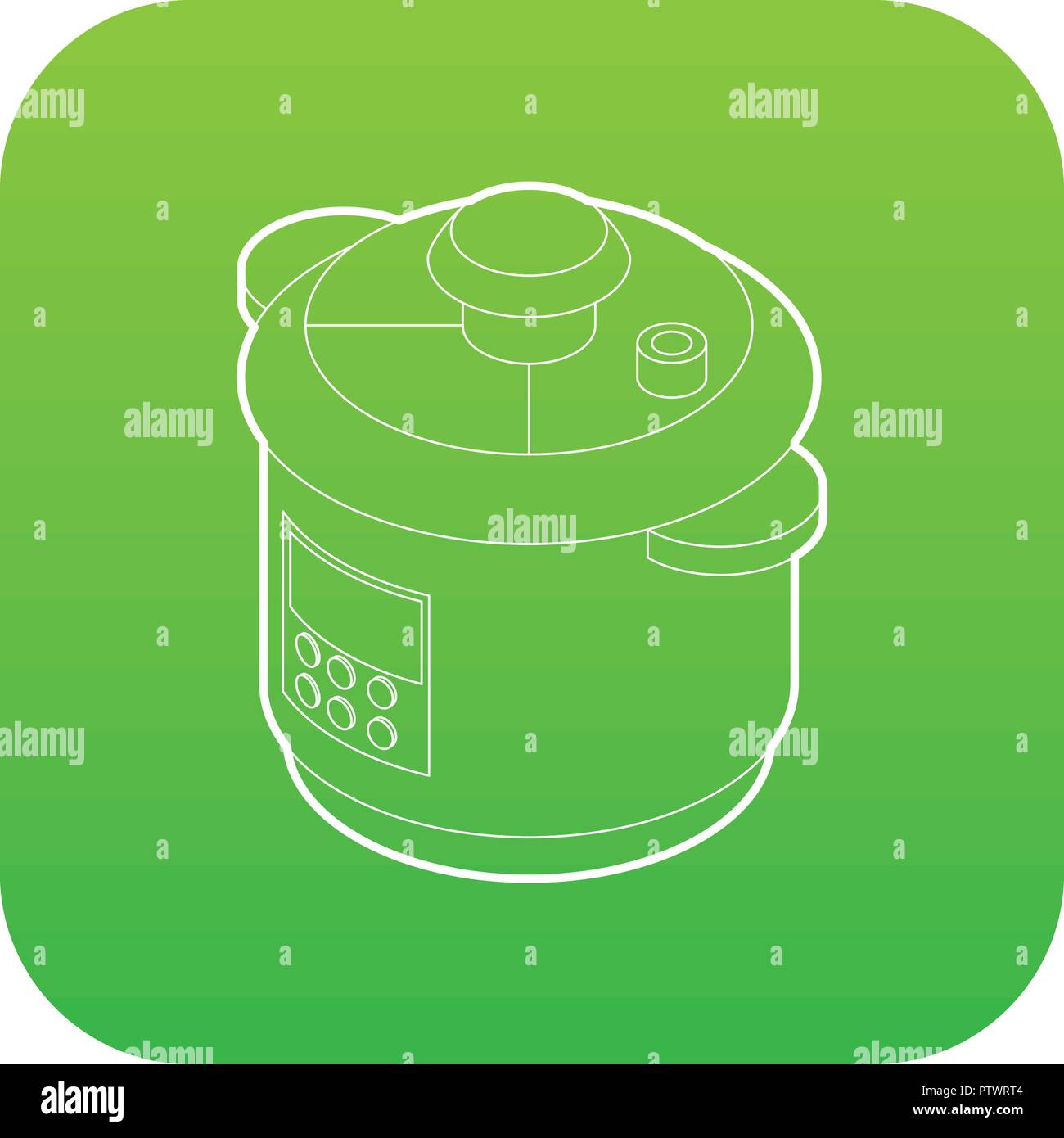 Multi cooker icon green vector Stock Vector Image & Art - Alamy