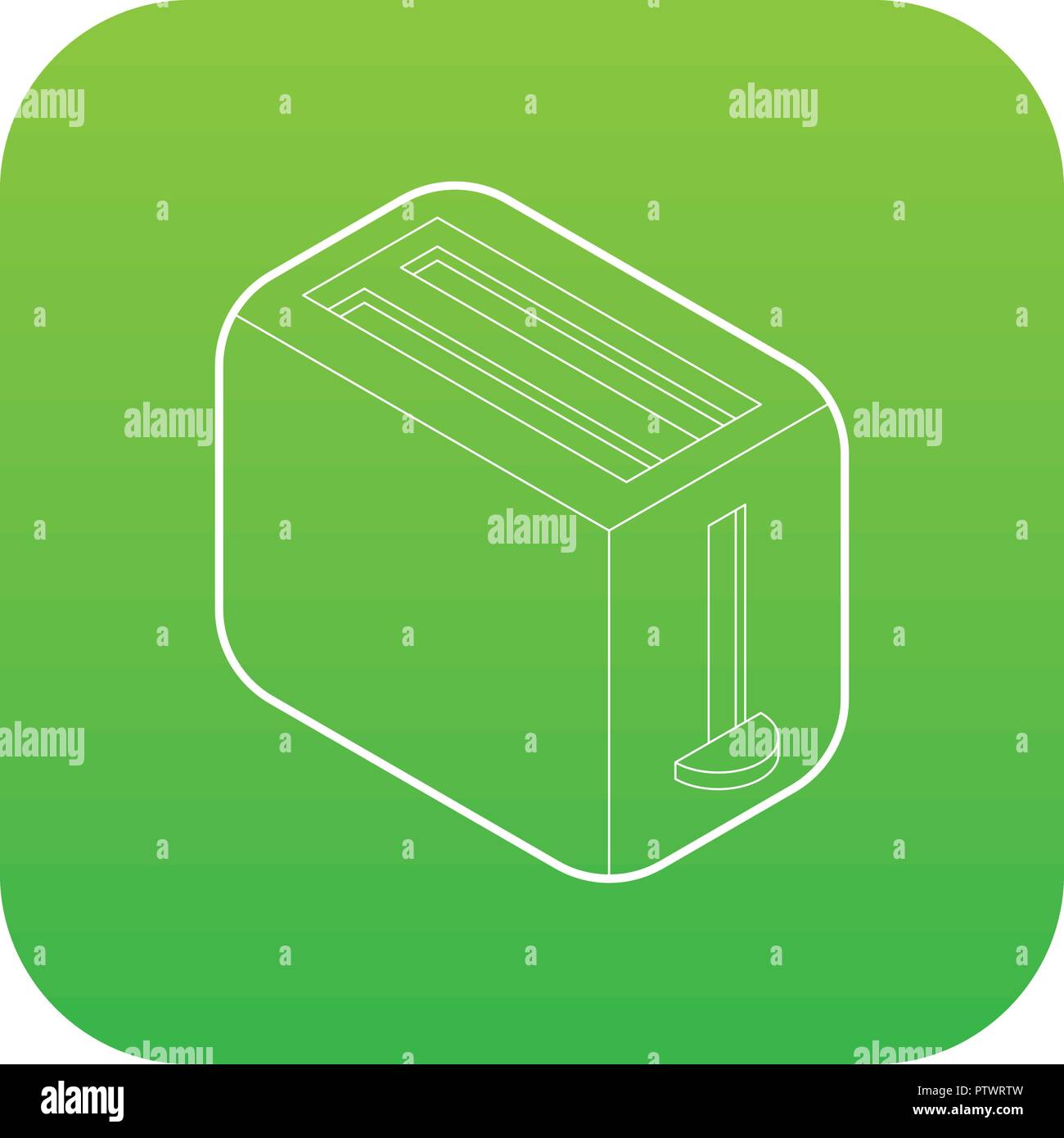 Toaster icon green vector Stock Vector Image & Art - Alamy
