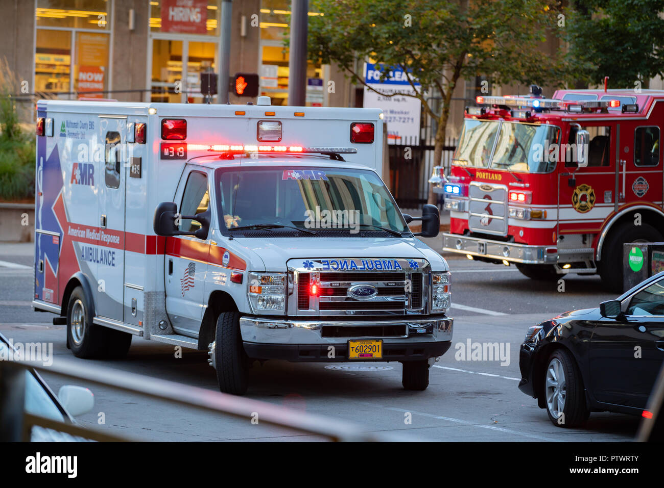 Amr Ambulance At Night