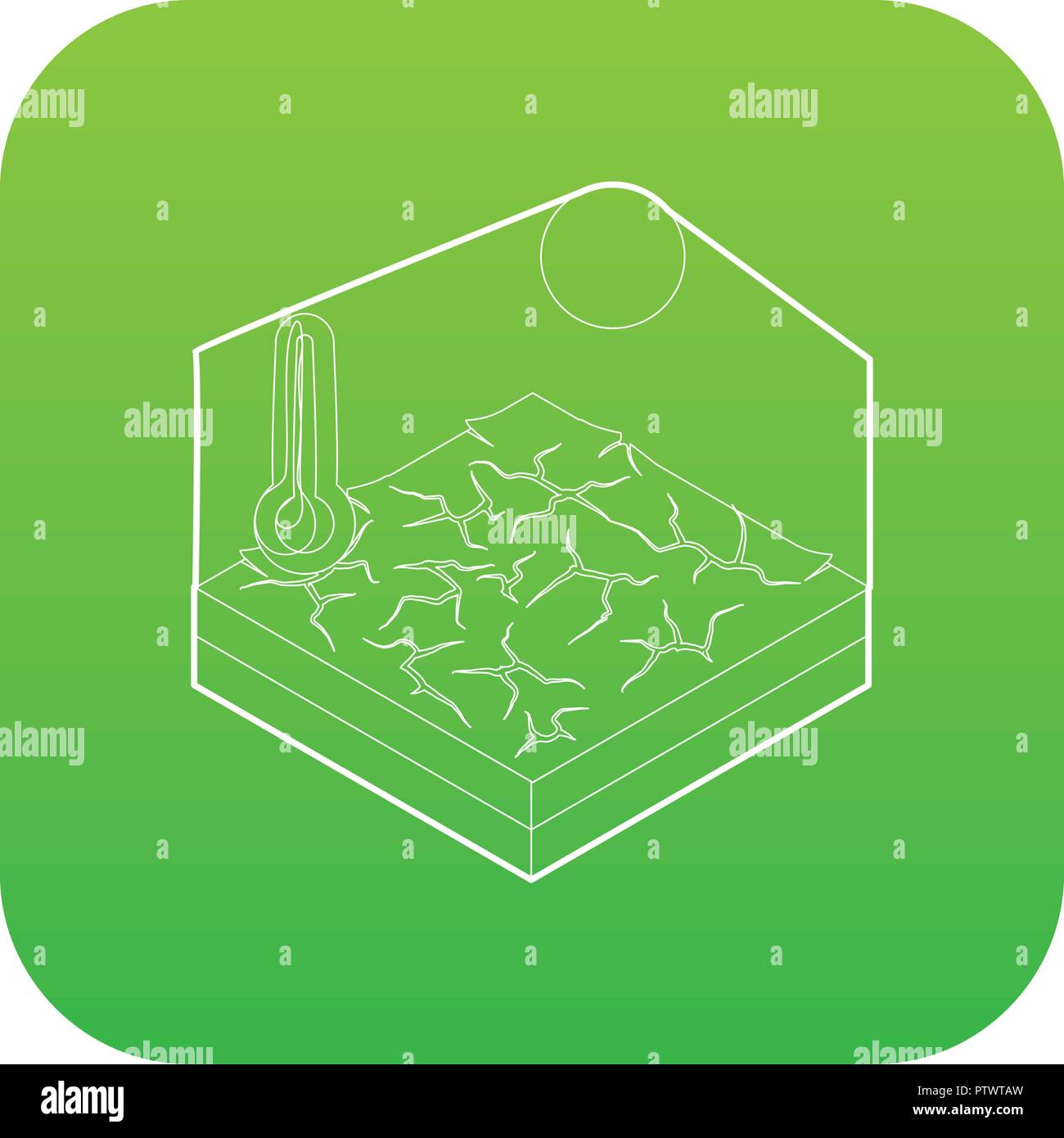 Drought icon green vector Stock Vector Image & Art - Alamy