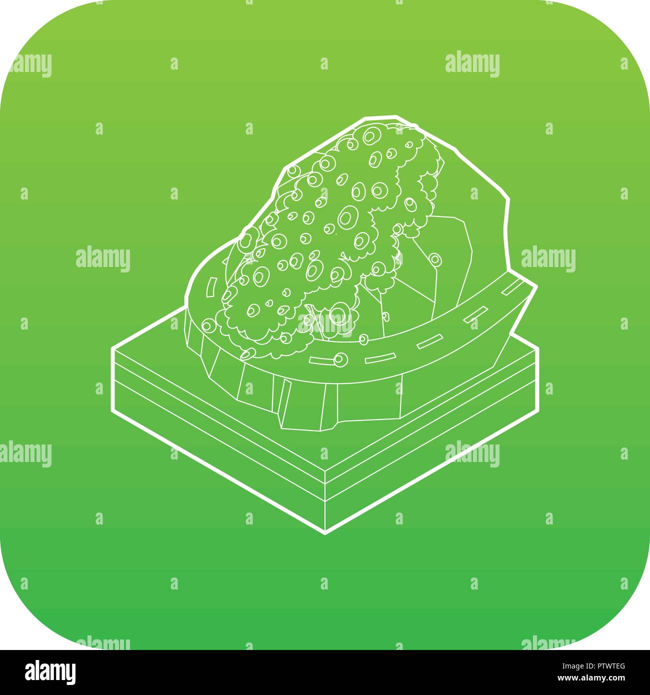 Rockfall icon green vector Stock Vector Image & Art - Alamy