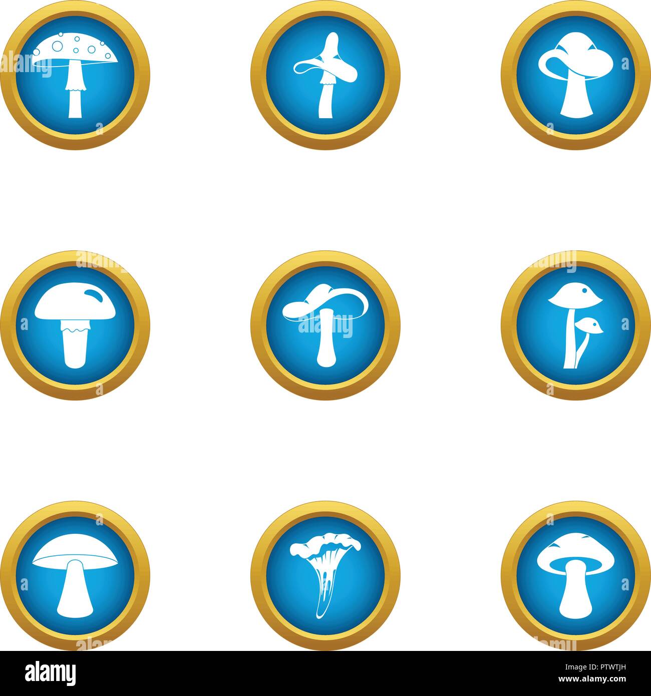 Mold icons set, flat style Stock Vector Image & Art - Alamy