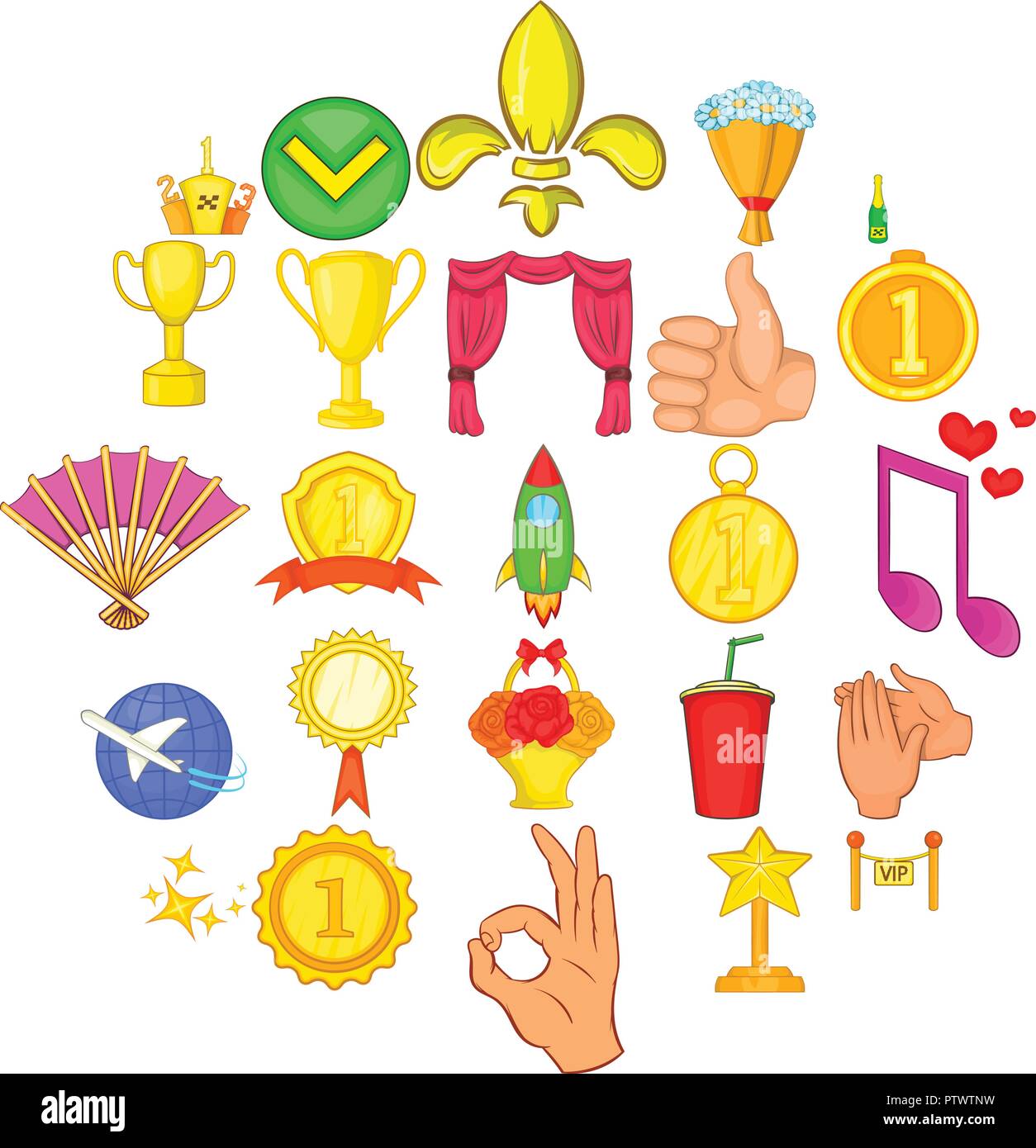 Dear prize icons set, cartoon style Stock Vector Image & Art - Alamy