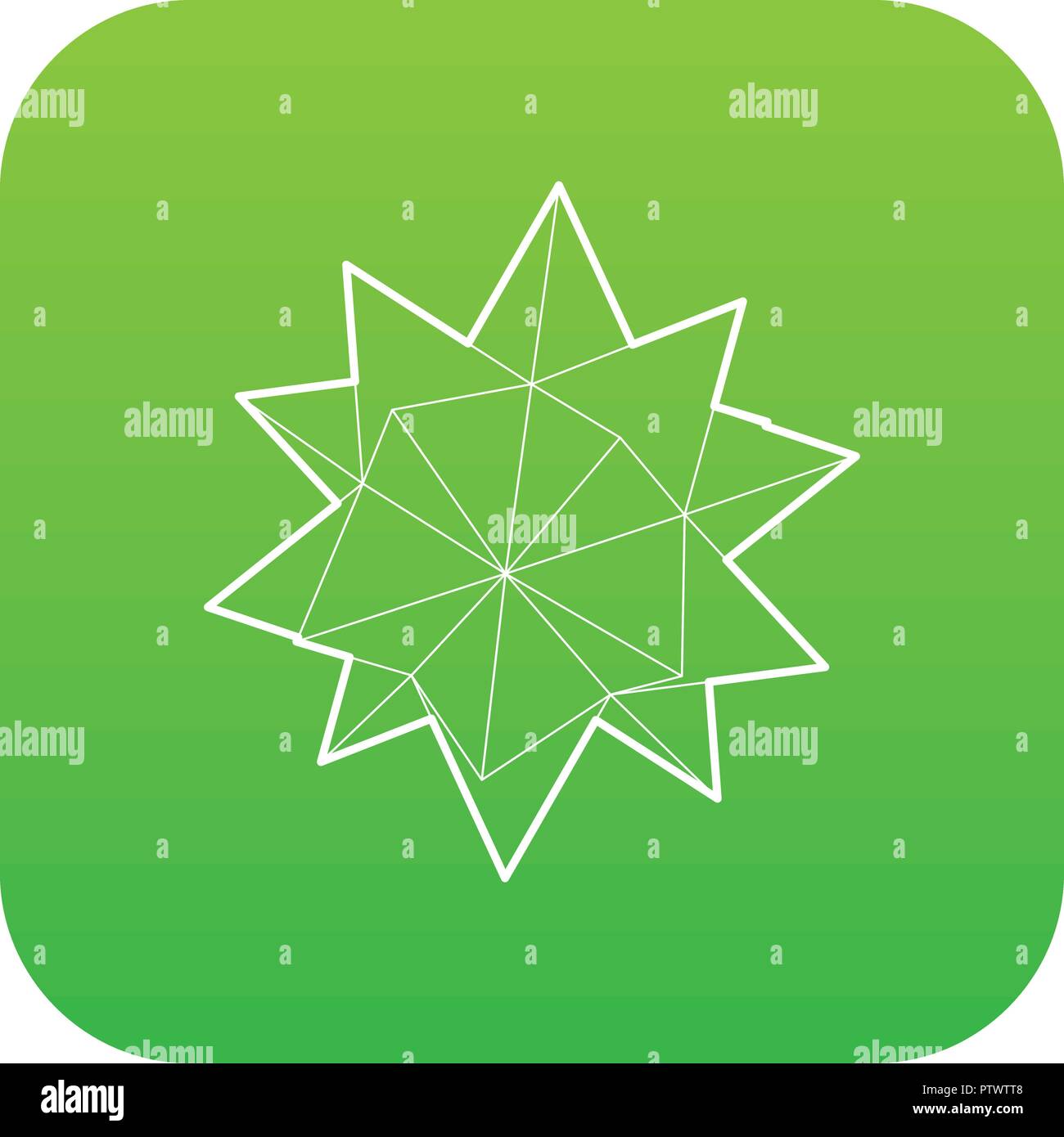 Ten pointed star icon green vector Stock Vector Image & Art - Alamy
