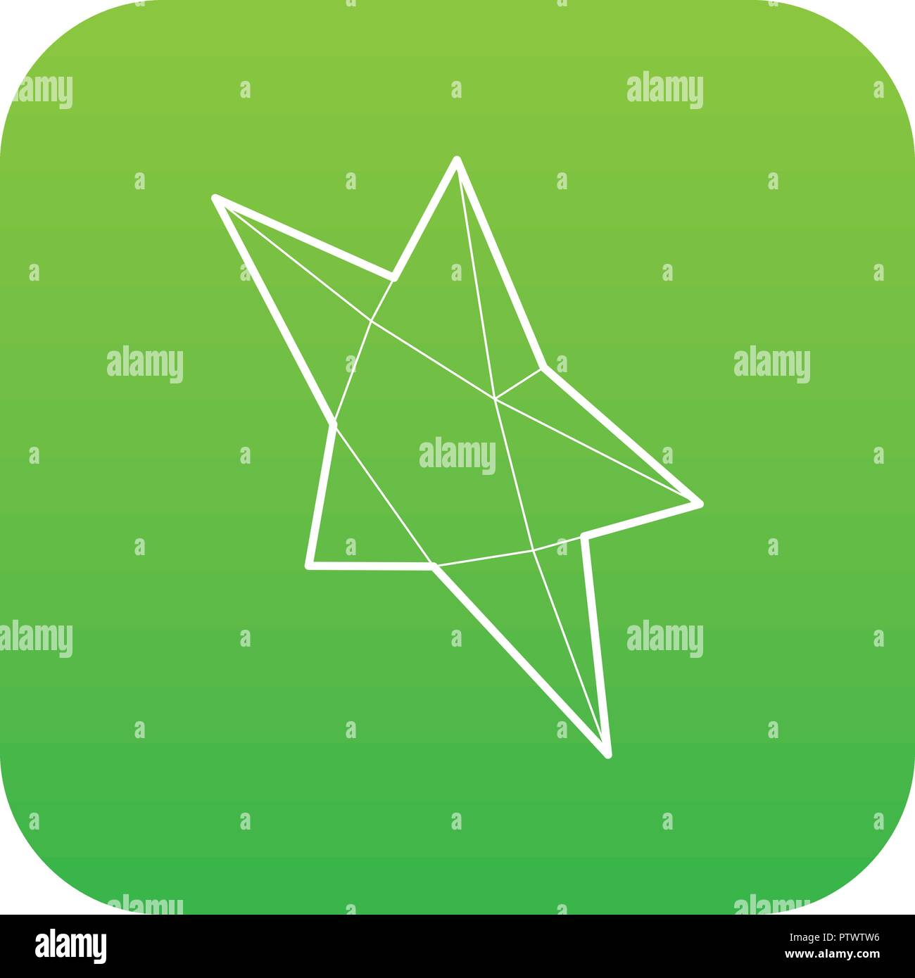 Pointed star icon green vector Stock Vector Image & Art - Alamy