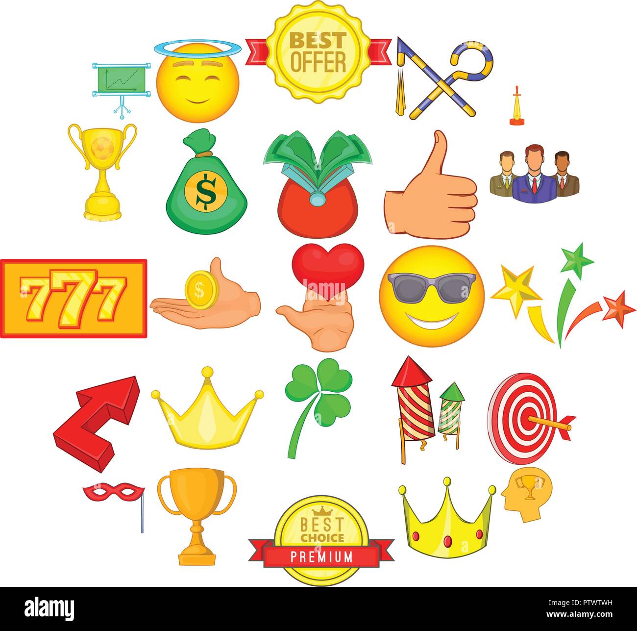 Enriched icons set, cartoon style Stock Vector Image & Art - Alamy