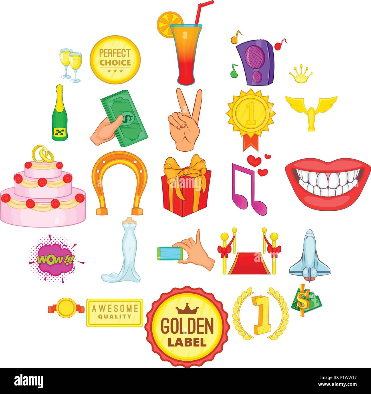 Perfect choice icons set, cartoon style Stock Vector Image & Art - Alamy