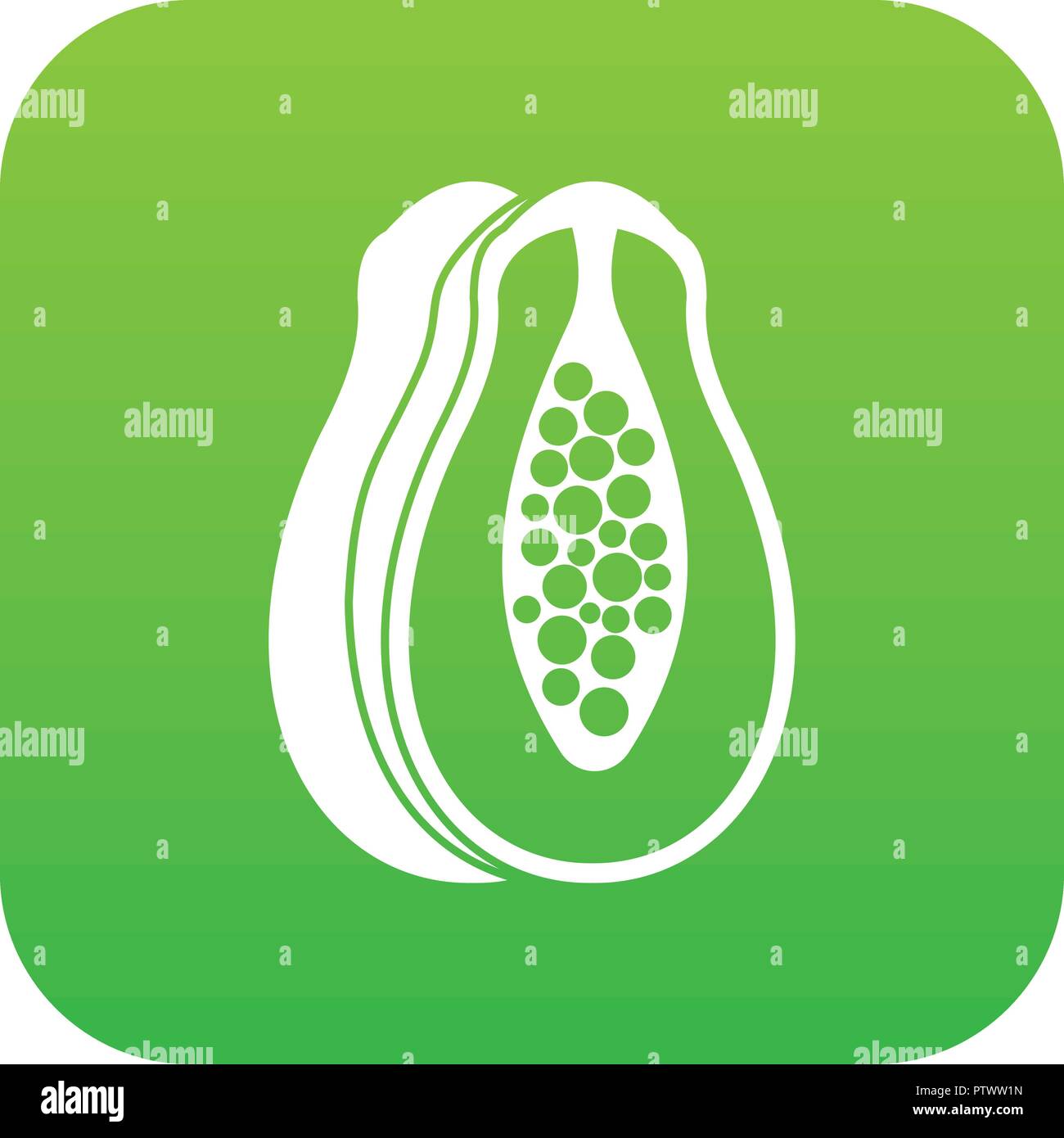 Papaya icon digital green Stock Vector Image & Art - Alamy