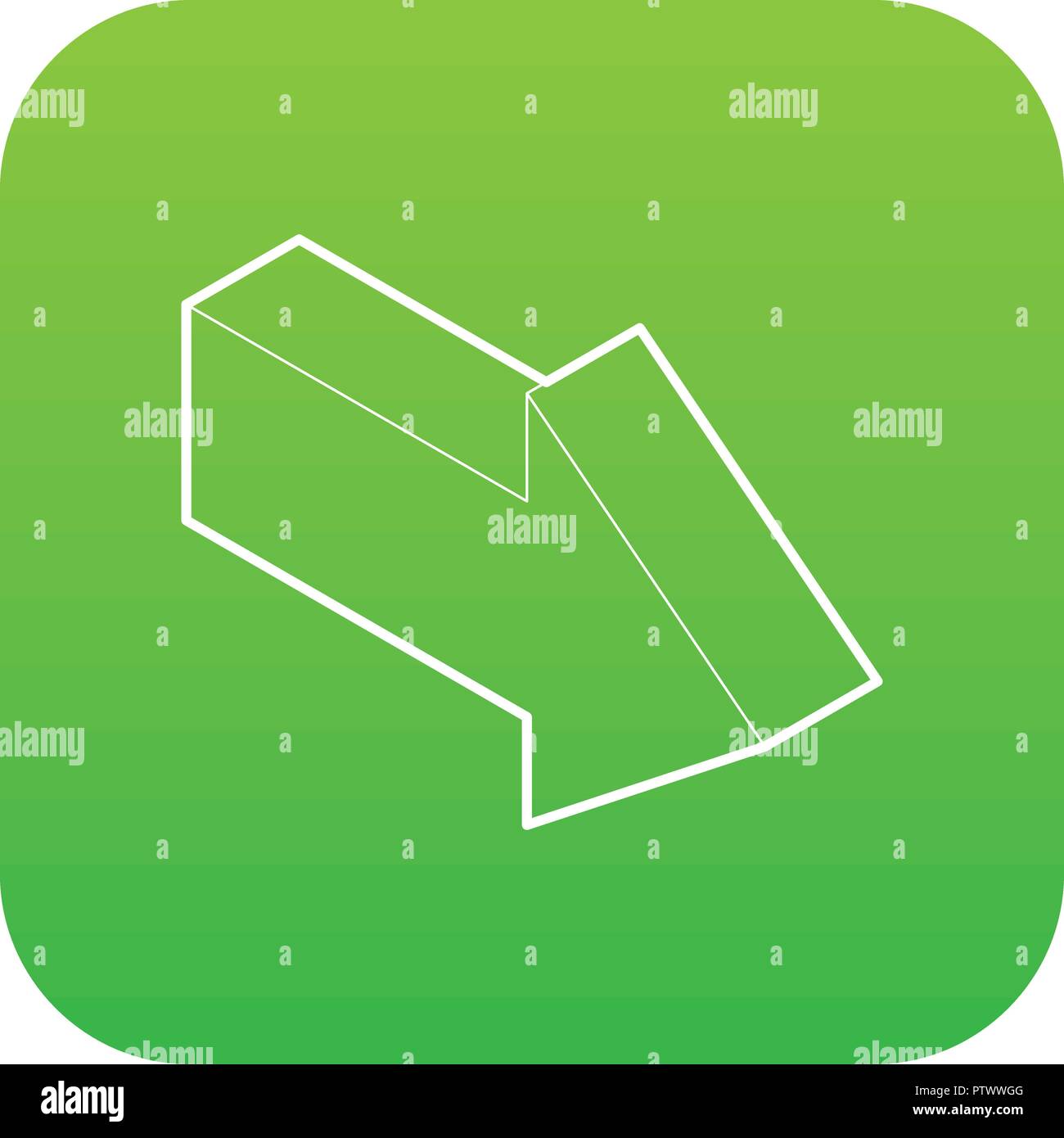 Right arrow icon green vector Stock Vector Image & Art - Alamy
