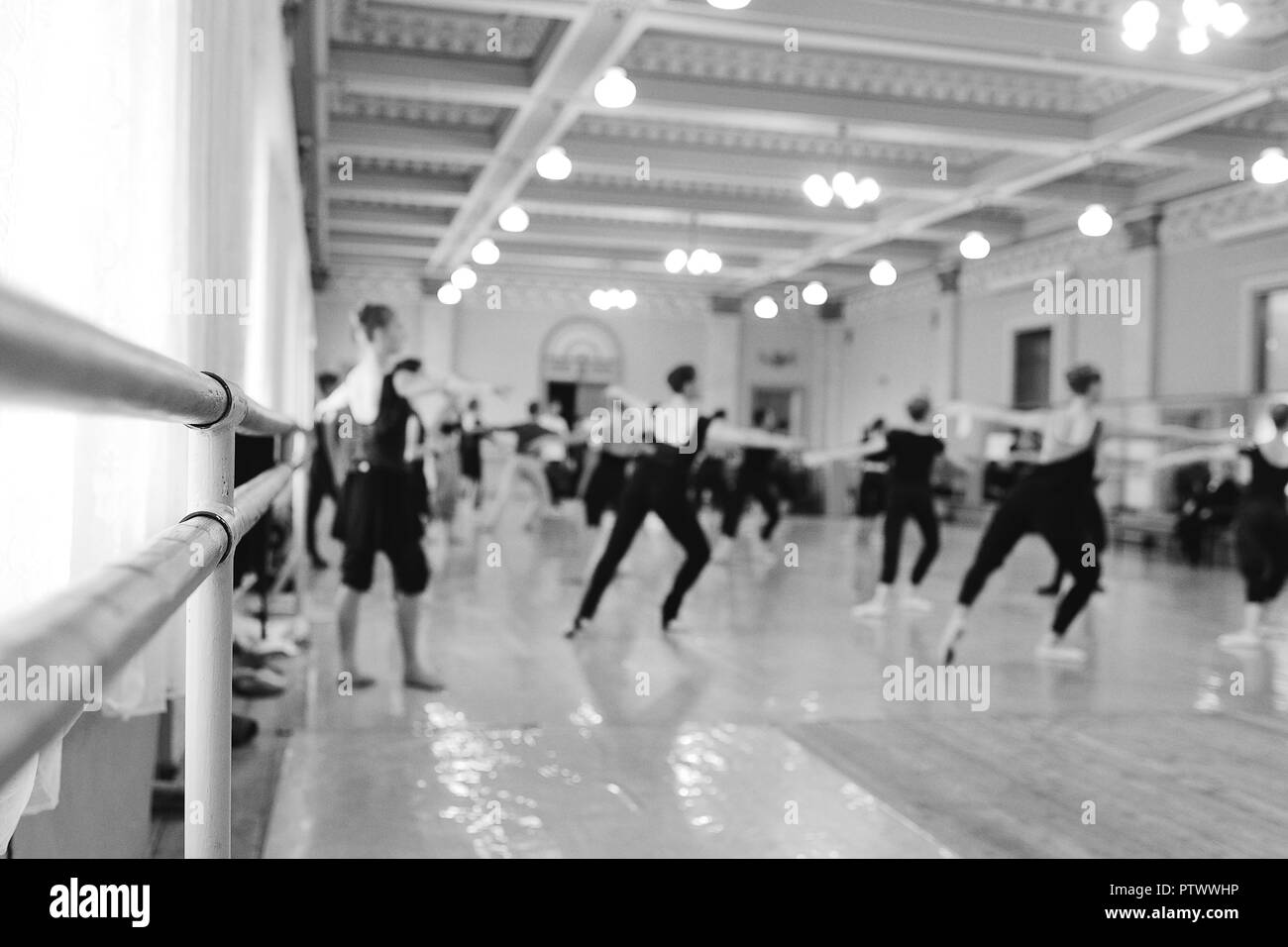 Beautiful ballerina performing pirouette in hi-res stock photography ...