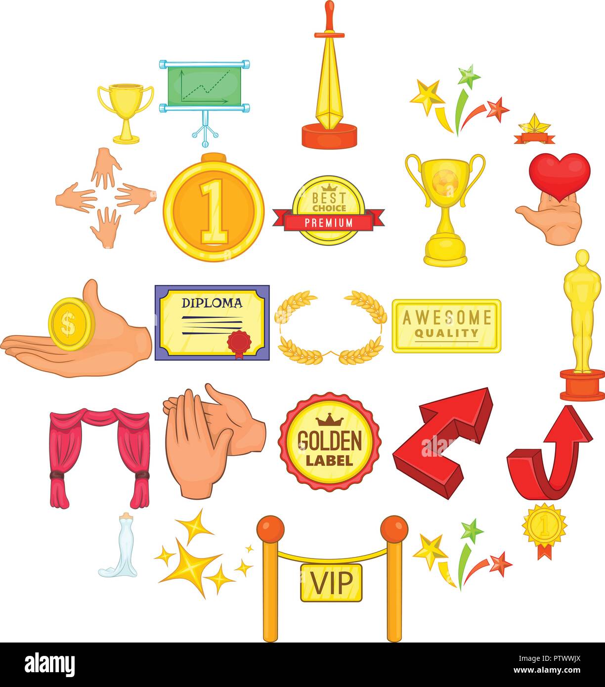 Receiving trophy Stock Vector Images - Alamy