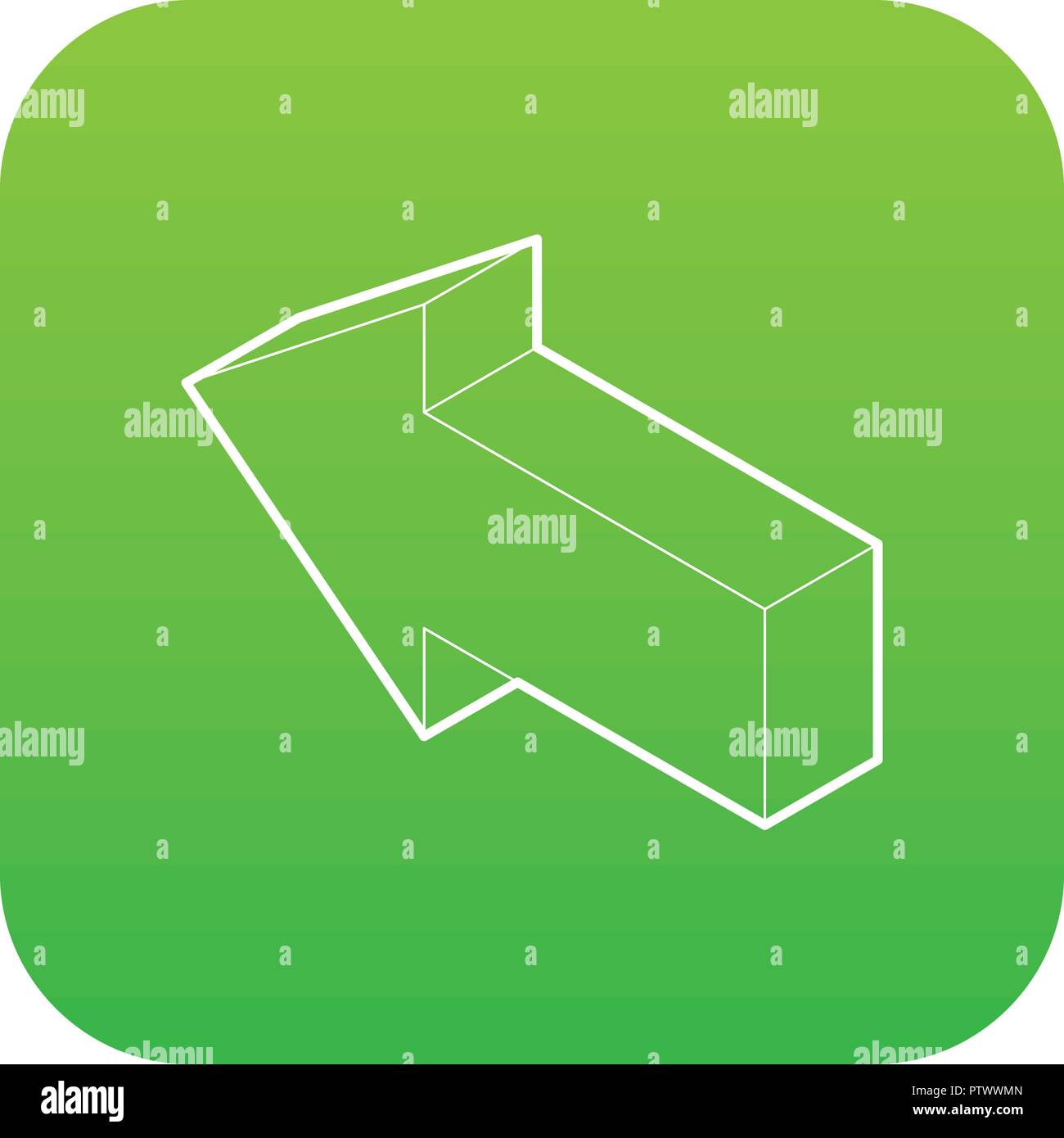 Left arrow icon green vector Stock Vector Image & Art - Alamy