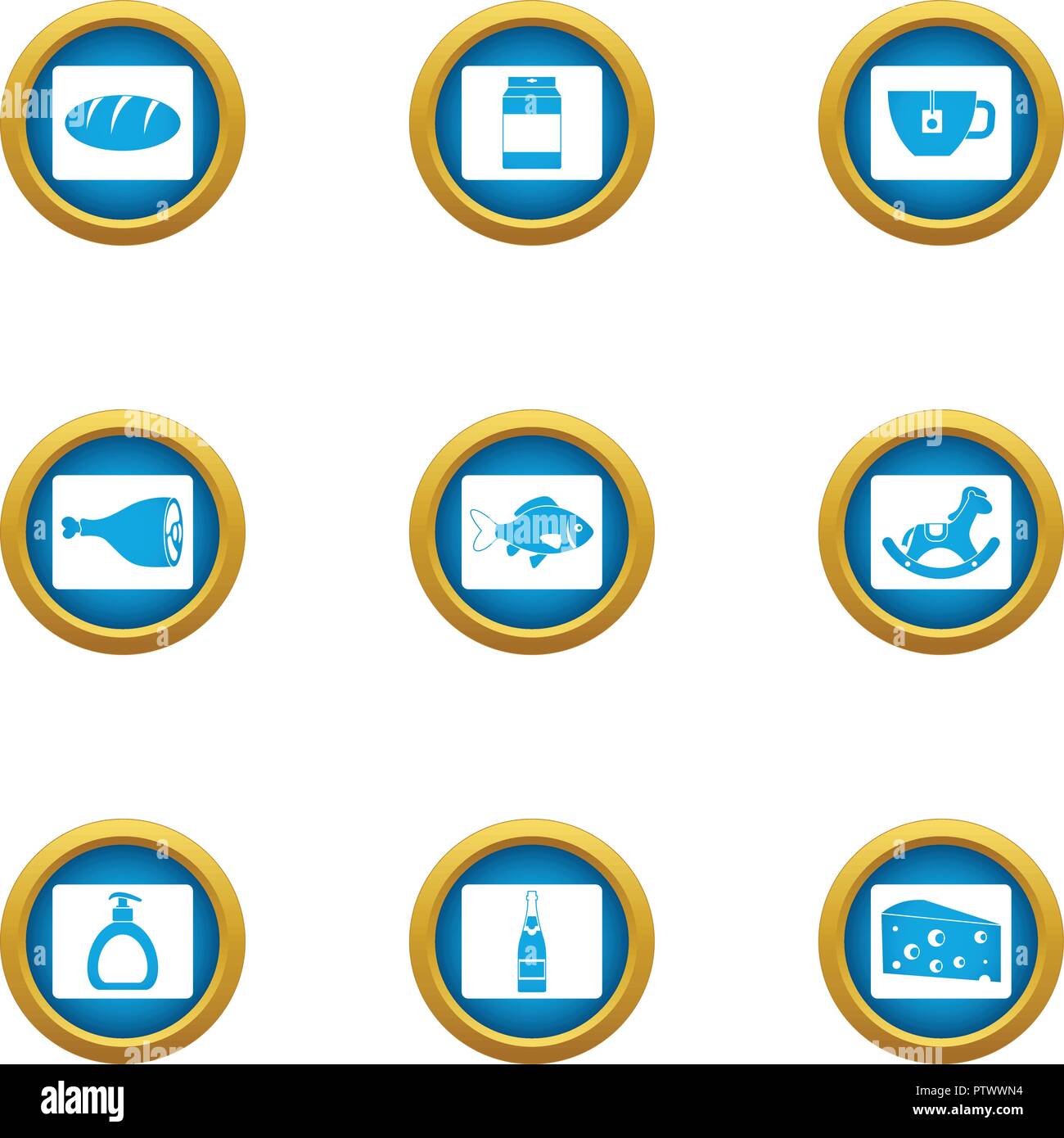 Product department icons set, flat style Stock Vector Image & Art - Alamy