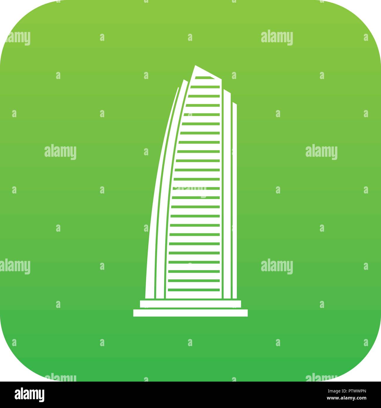 Skyscraper icon digital green Stock Vector Image & Art - Alamy